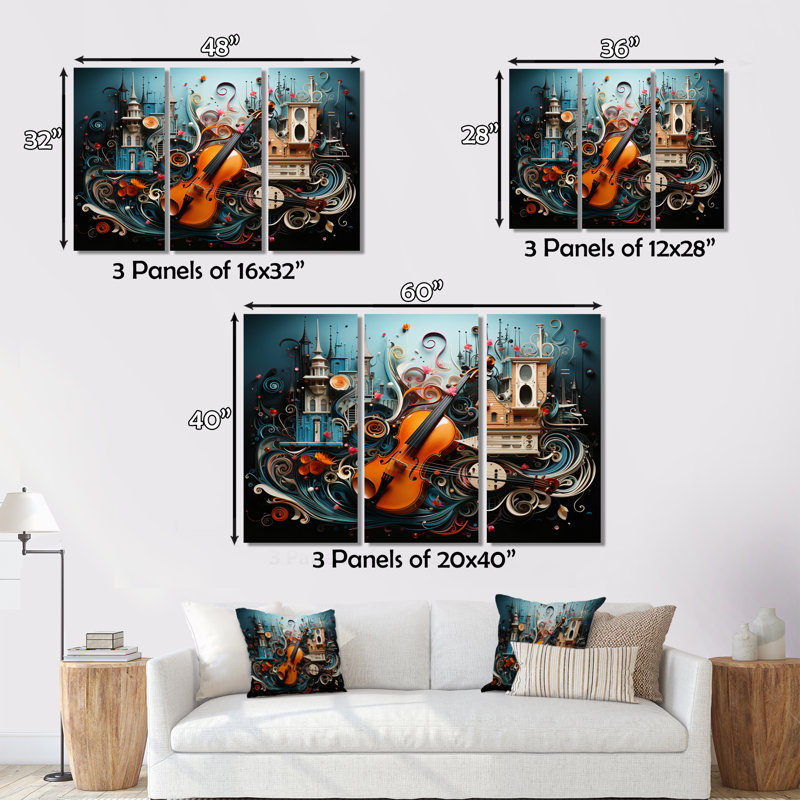 Design Art Surreal Symphony - Abstract Collages Metal Wall Decor Set ...