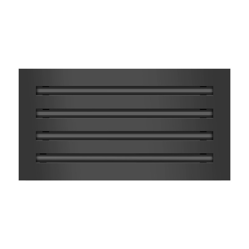 Texas Buildmart BUILDMART - 16x8 Black Modern AC Vent Cover - Standard ...