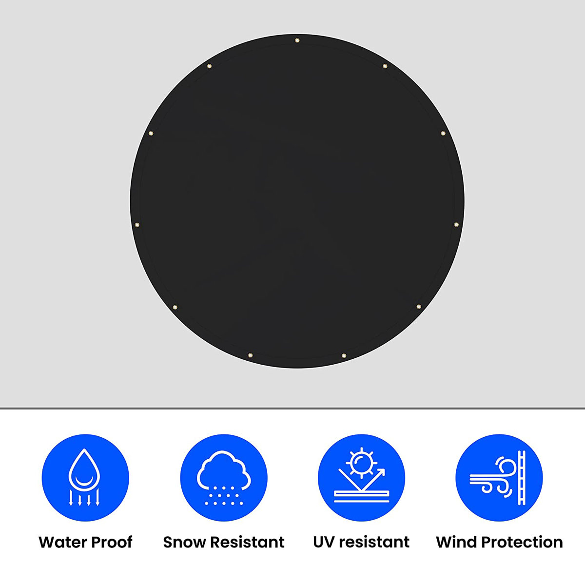 Covers & All Multipurpose High Density Waterproof Round Tarp, Outdoor ...