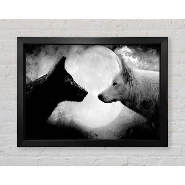 Union Rustic Moonlit Wolves - Single Picture Frame Print | Wayfair.co.uk