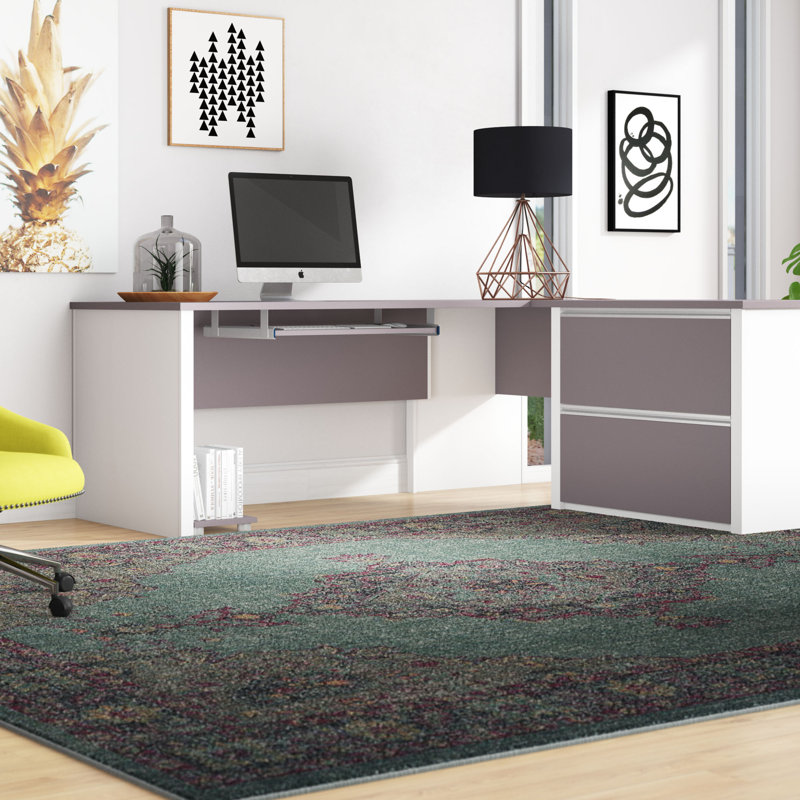 Orren Ellis Aurea 1 Piece L-Shape Computer Desk Office Set & Reviews ...
