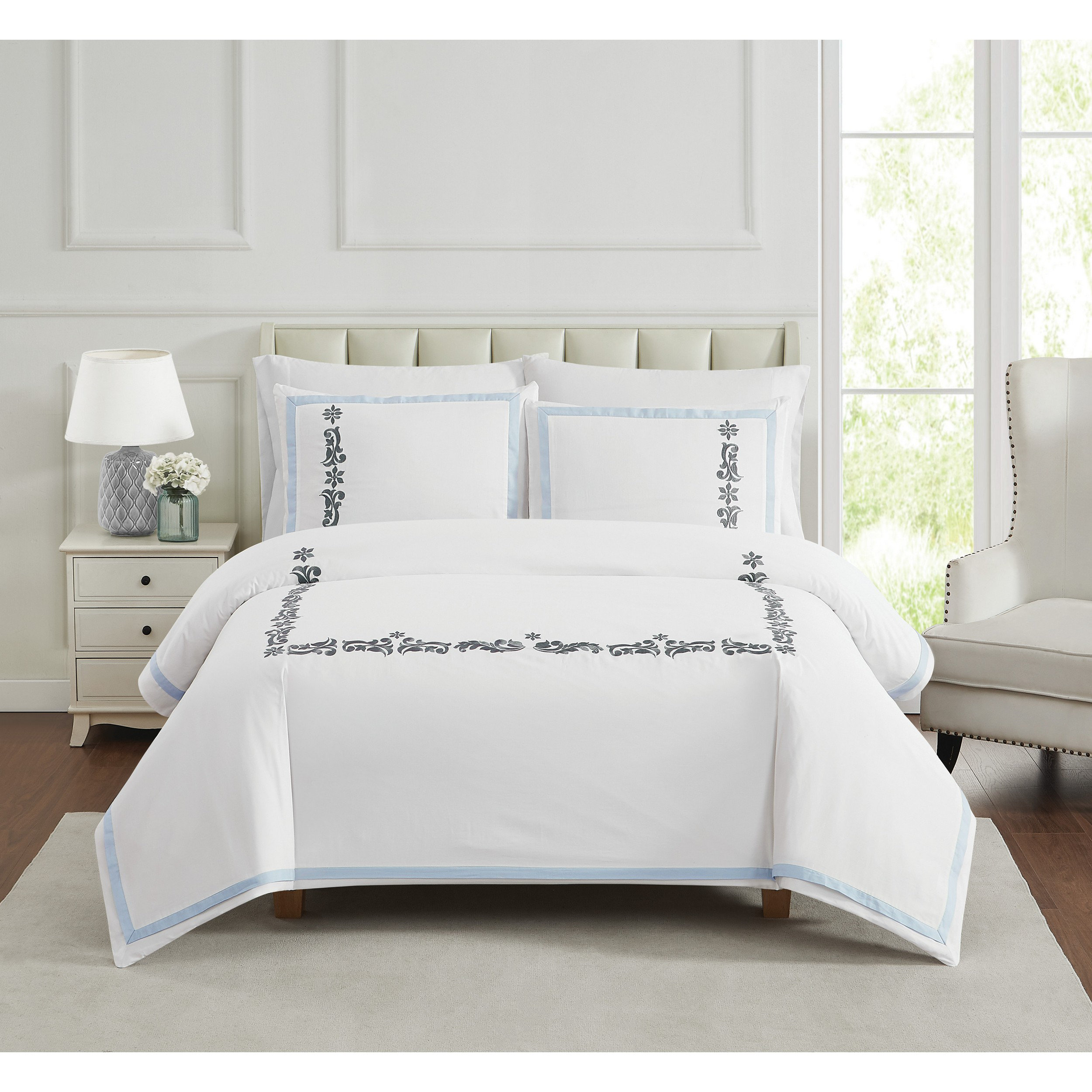 Charisma Cordelia Embroidered Queen 3 Piece Comforter Set - Wayfair Canada