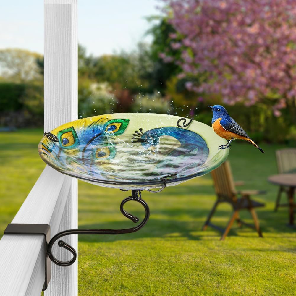 Arlmont & Co. 10 Inch Dual-Purpose Bird Bath Bowl - Deck Or Garden ...