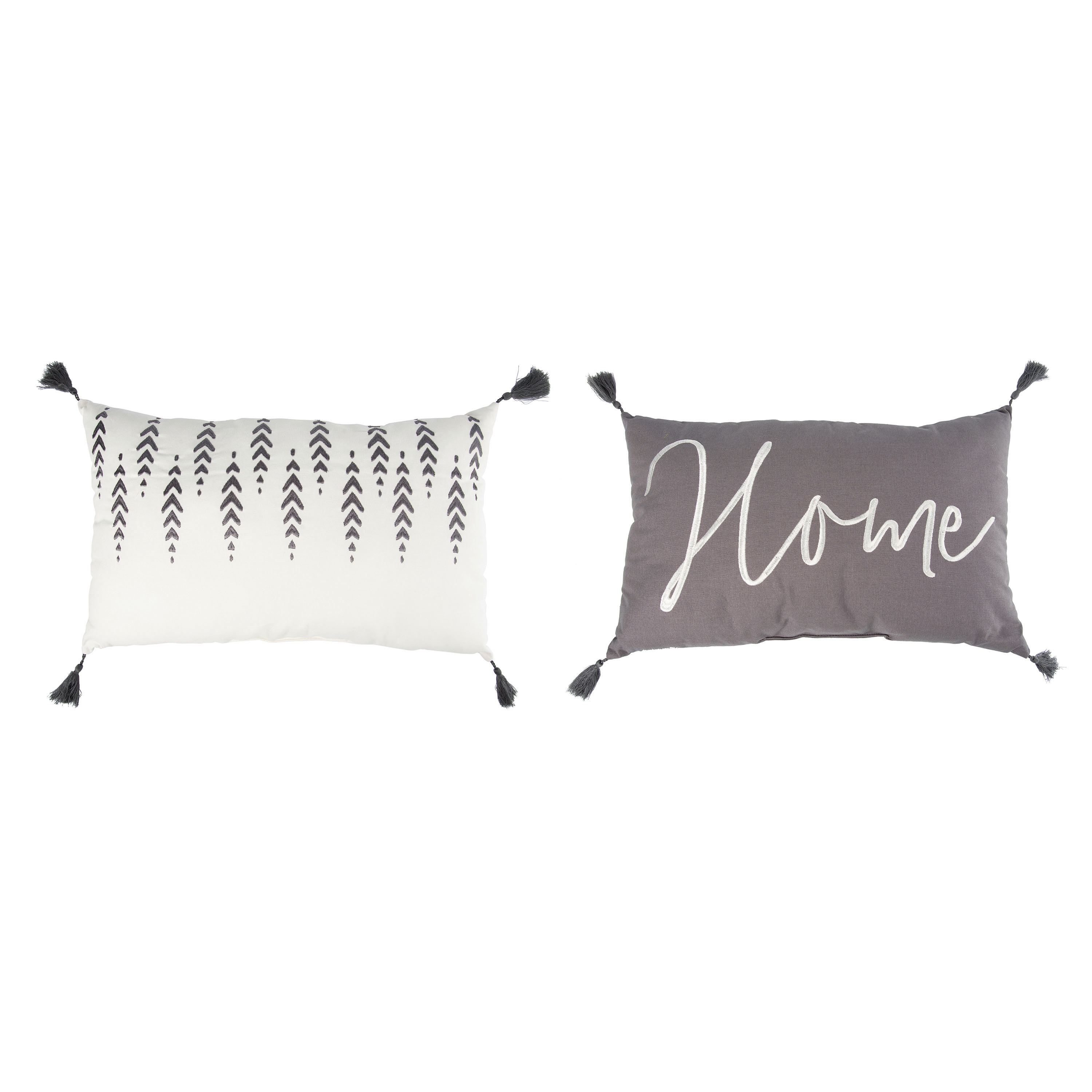 Transpac Fabric Embroidered Home Pillow Set of 2 Everyday Home ...
