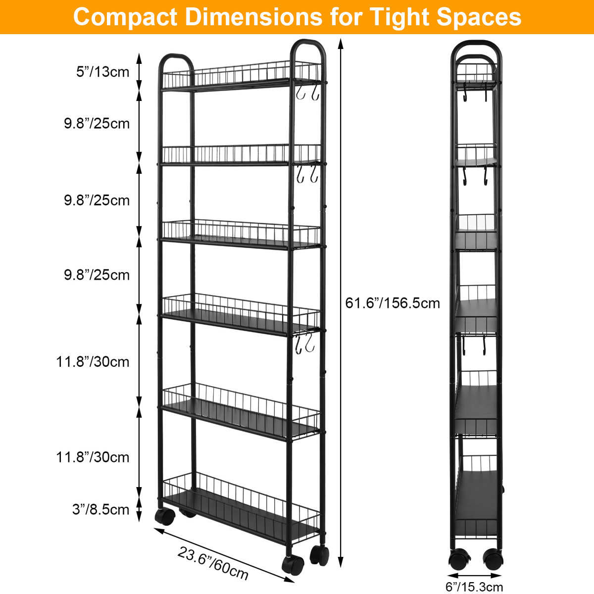 Rebrilliant 6 Tier Shelving Unit & Reviews | Wayfair