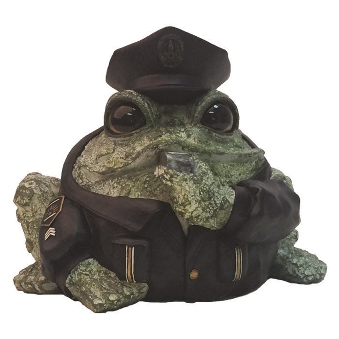 HomeStyles Hero Policeman Character Toad/Frog Garden Statue | Wayfair