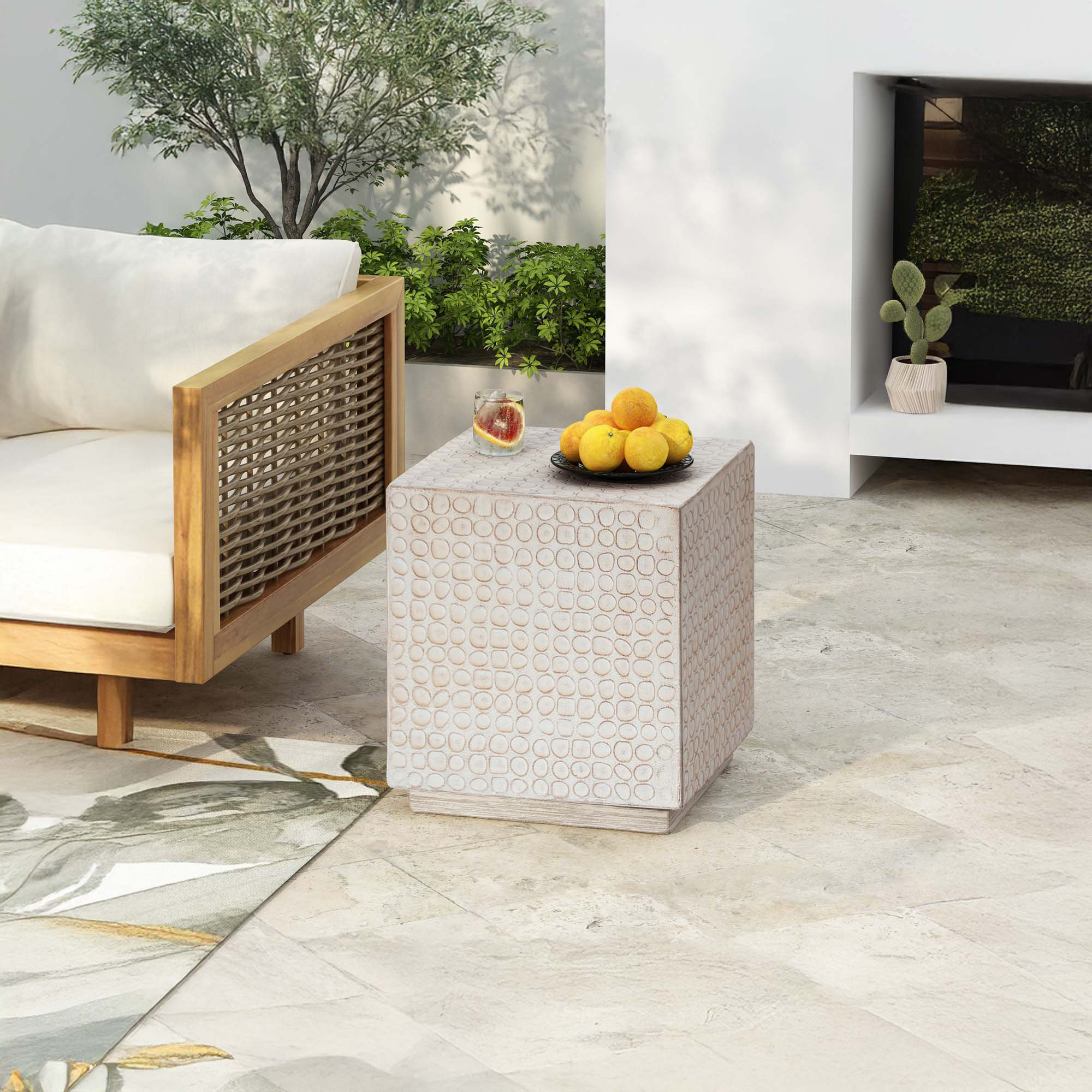 Gracie Oaks Modern MGO Cube Side Tables For Indoor/ Outdoor - Wayfair ...