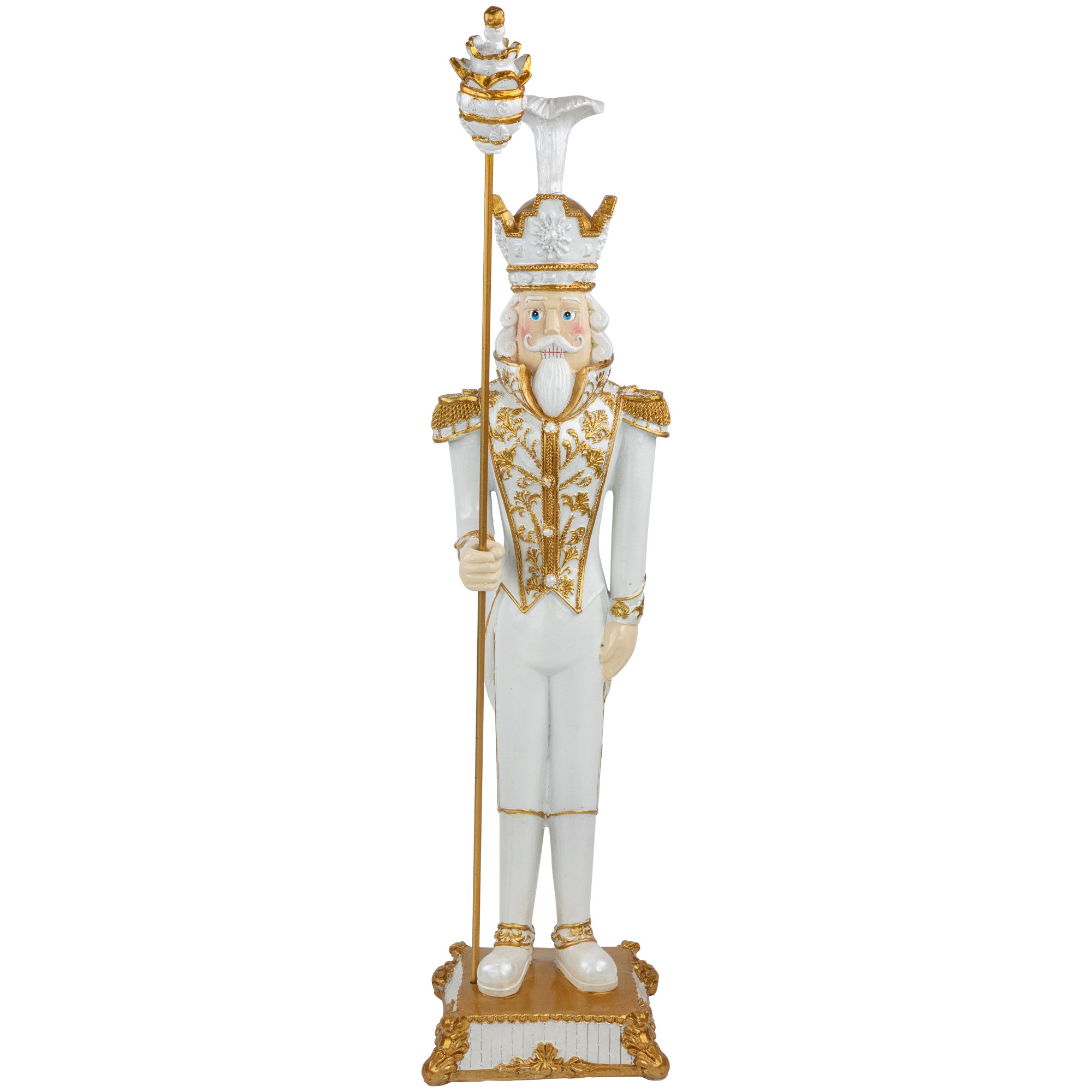 Northlight Seasonal Fiberglass White Christmas Nutcracker Soldier with ...