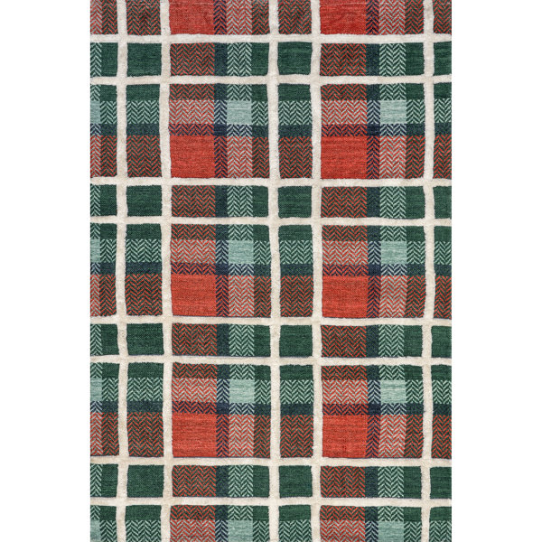 Gracie Oaks Clara High-Low Tartan Plaid Area Rug | Wayfair
