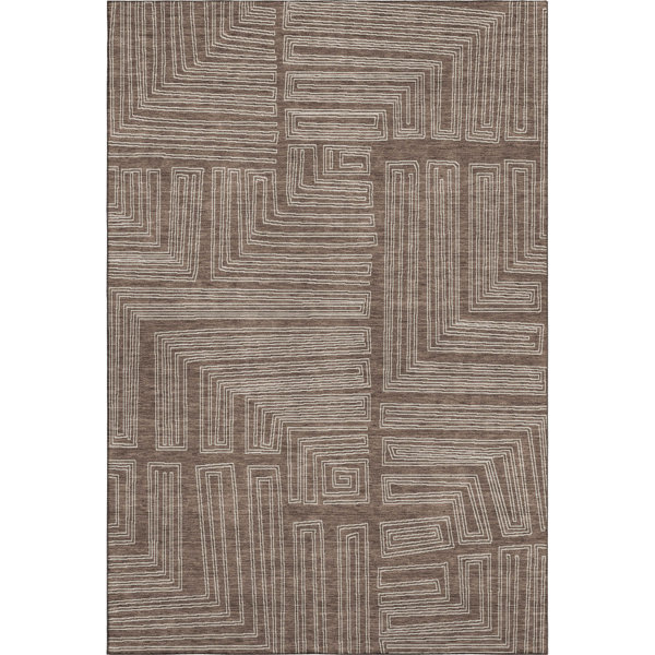Orren Ellis Premium Machine Washable Cortes AMF1045 Geometric Rug | Wayfair