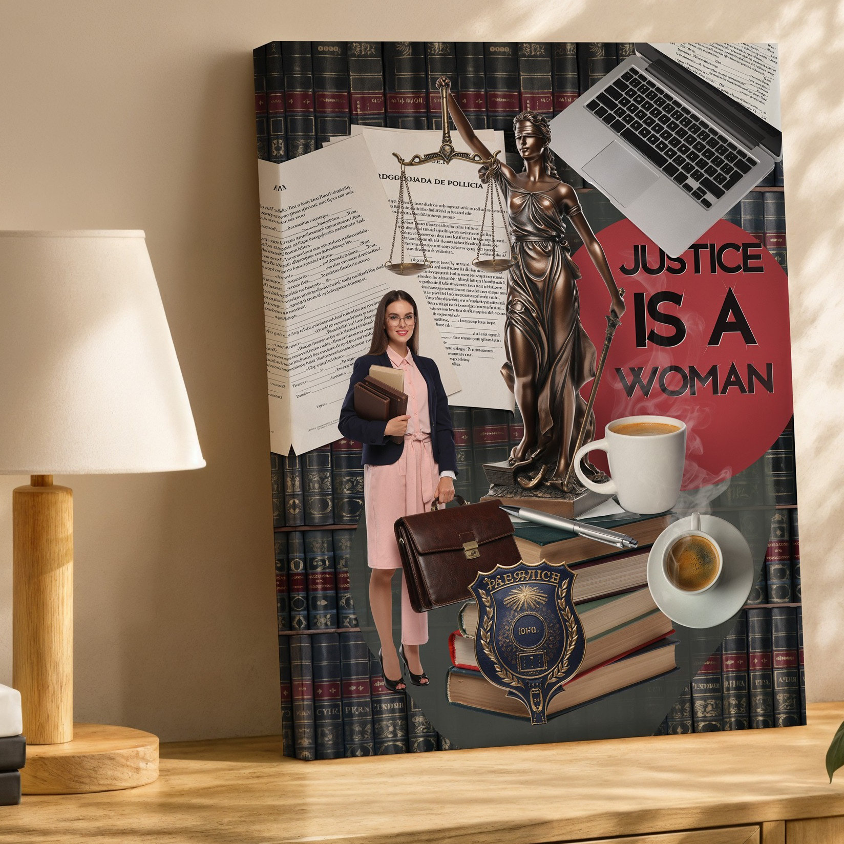 Winston Porter Canvas A Dynamic Collage Illustrating Law And Justice ...
