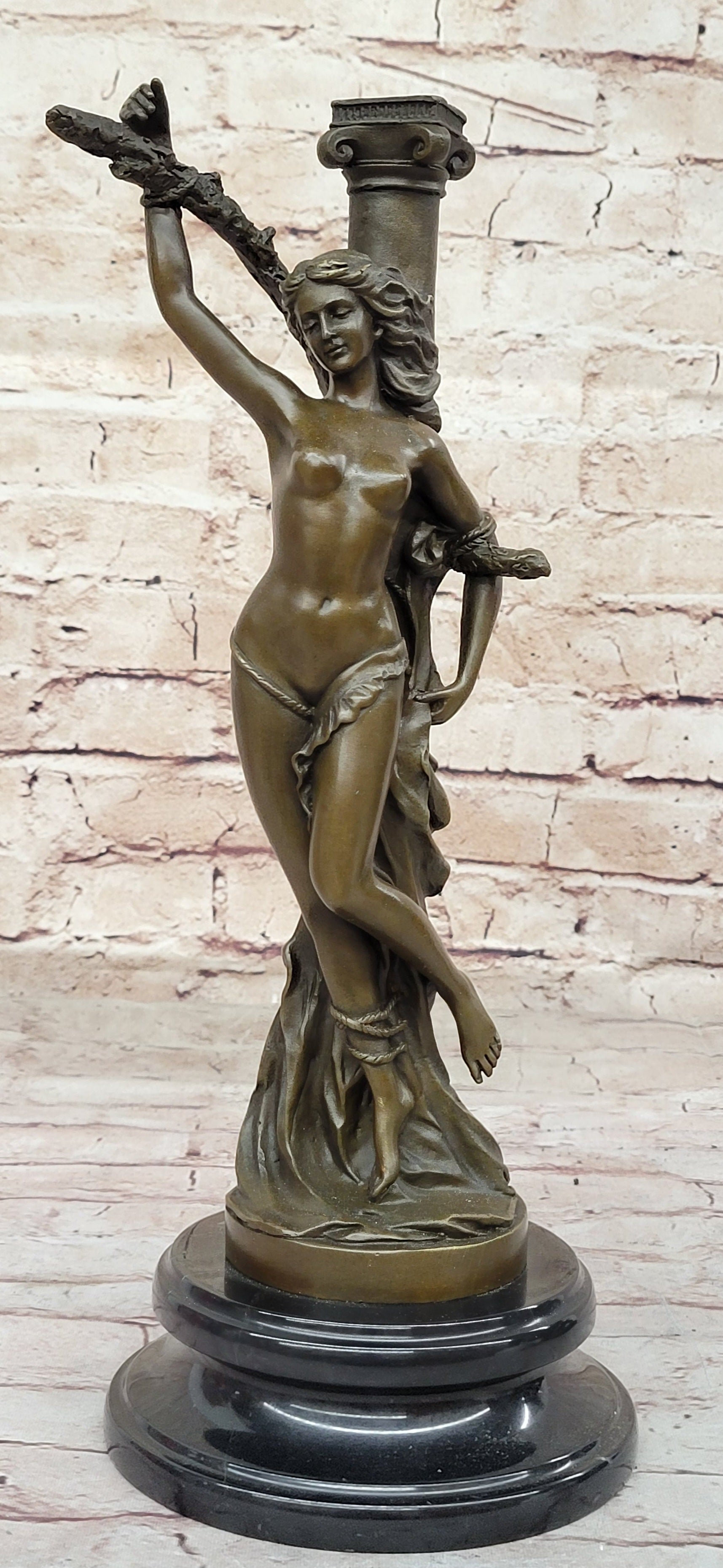 Bloomsbury Market Ayric Nude Captive Woman Bronze Sculpture Statue Art Deco Mythological Decor ...