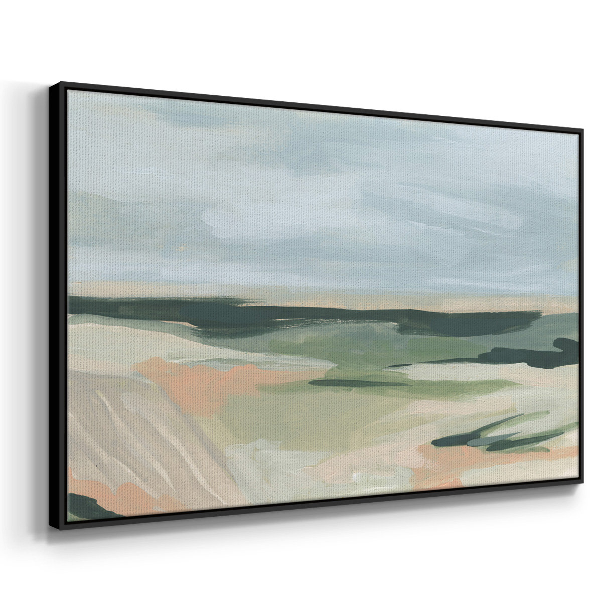 Brayden Studio® Pastel Plains II - Floater Frame Print on Canvas | Wayfair