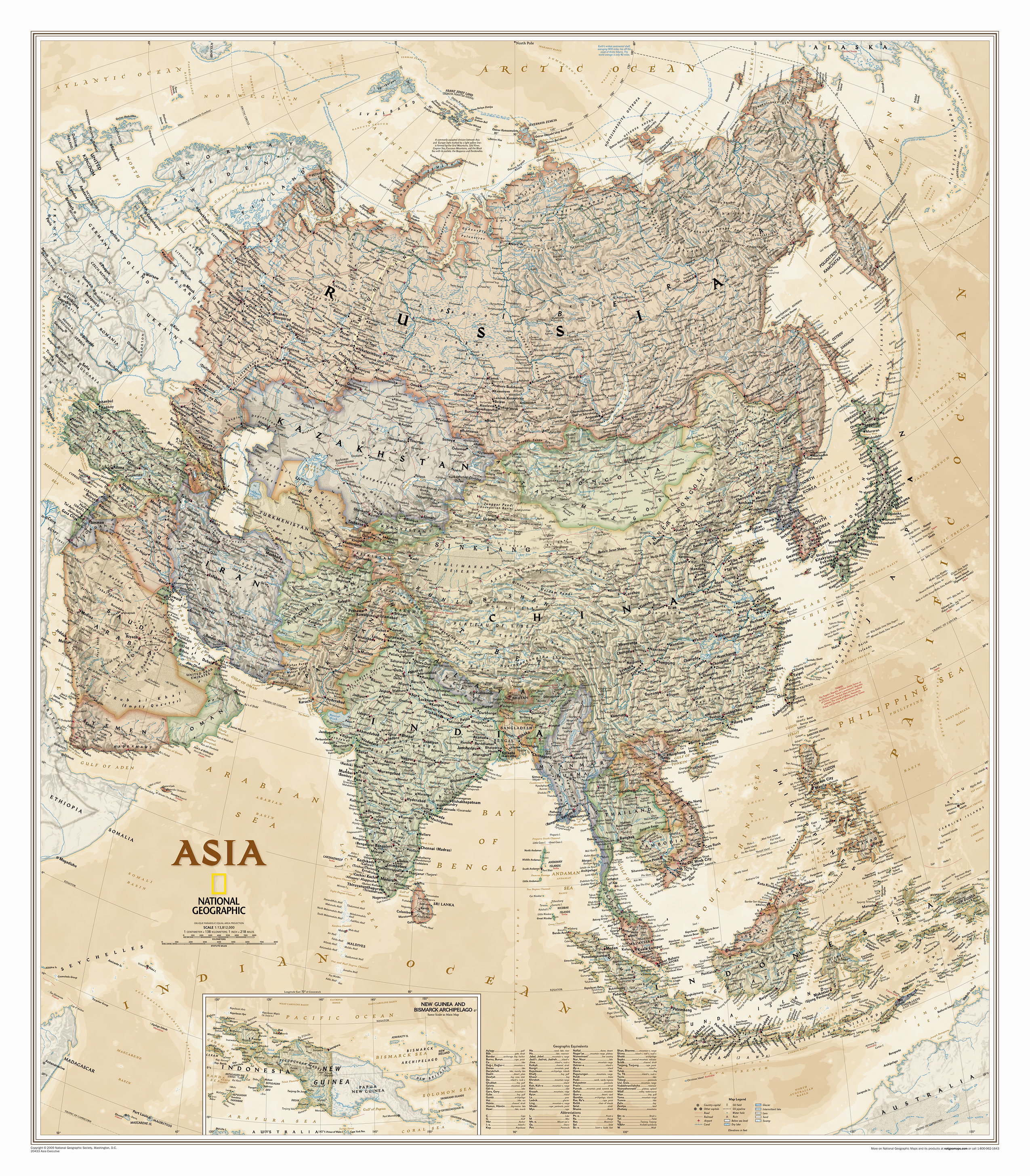 National Geographic Maps Asia Executive Wall Map - Wayfair Canada