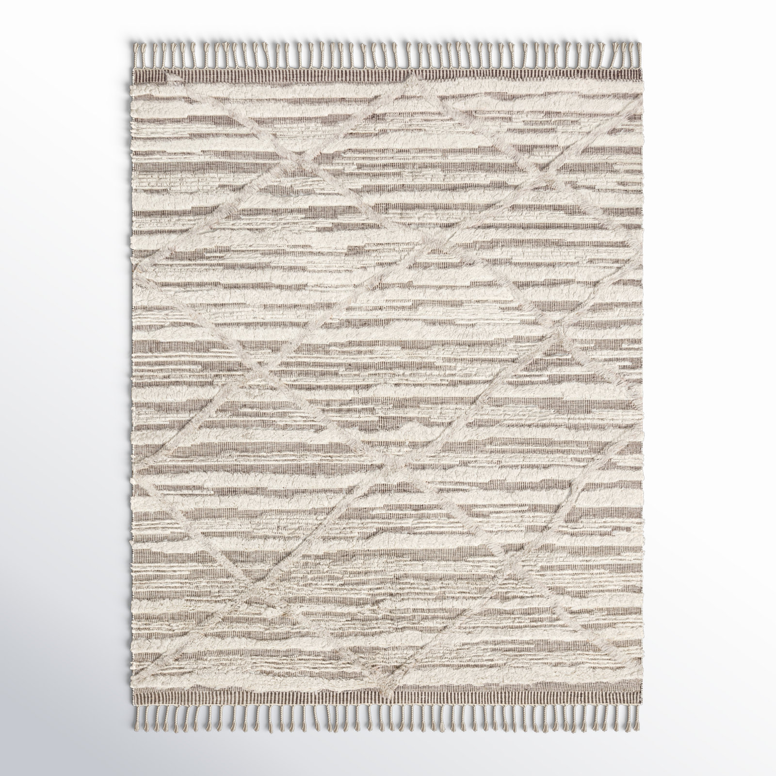 AllModern Katalina Hand-Knotted Cream/Gray Area Rug | Wayfair