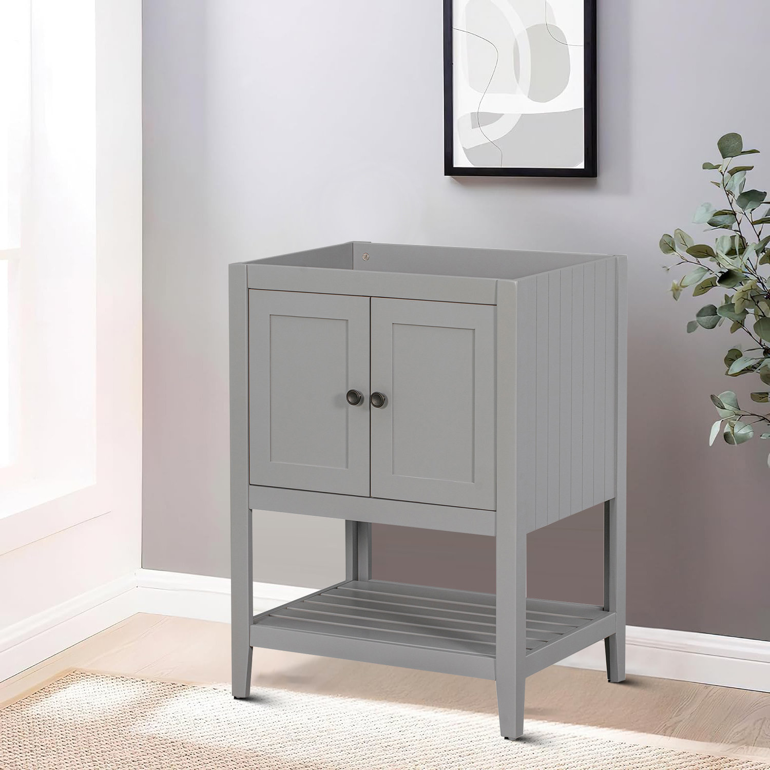 Knlnny Ware Simple and Practical 23.71 Single Bathroom Vanity Base Only ...