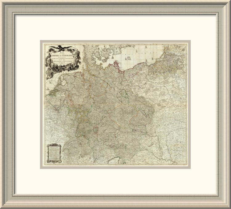 East Urban Home 'Map of the Empire of Germany, 1790' Framed Print | Wayfair