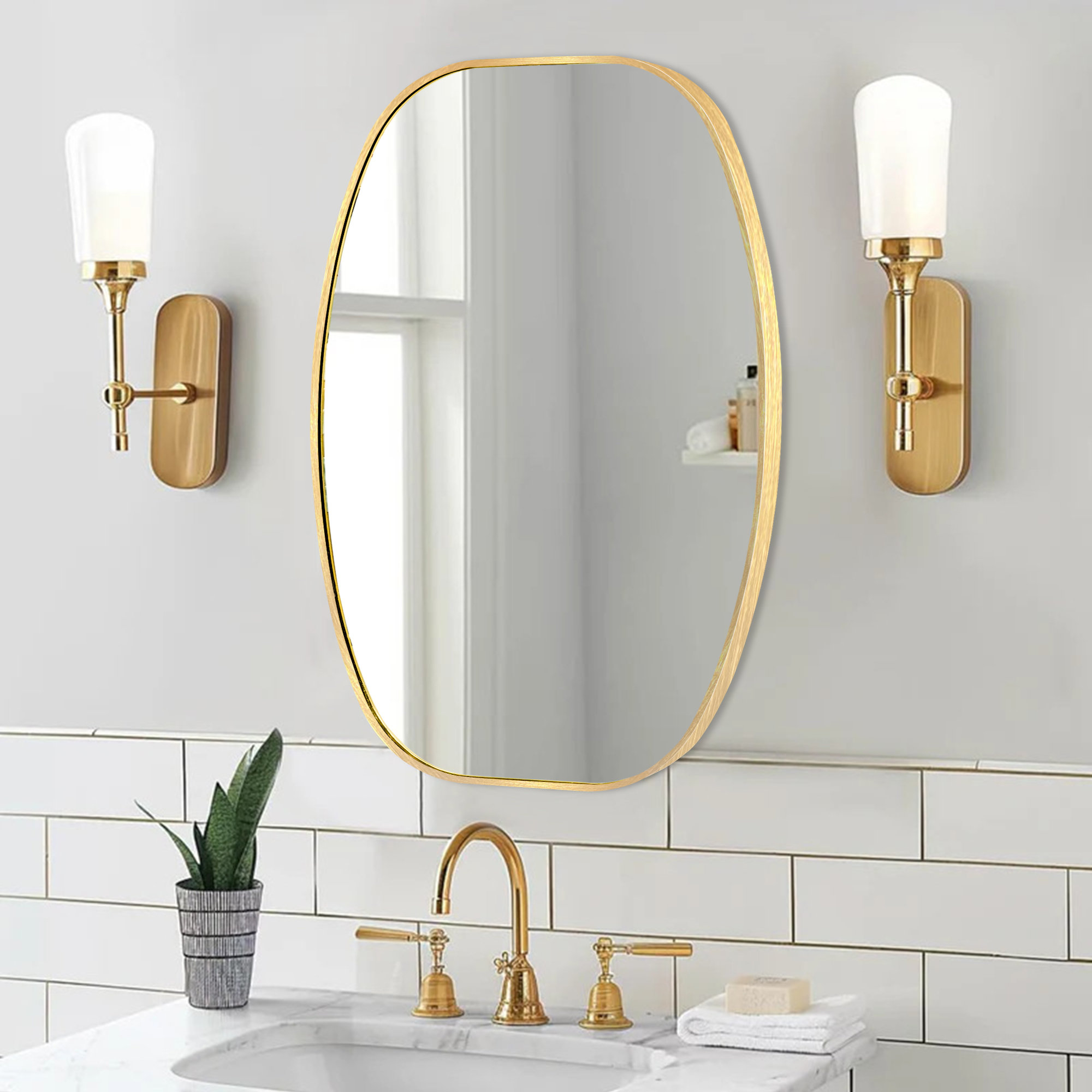 Ebern Designs Oval Bathroom Mirrors for Over Sink & Reviews | Wayfair
