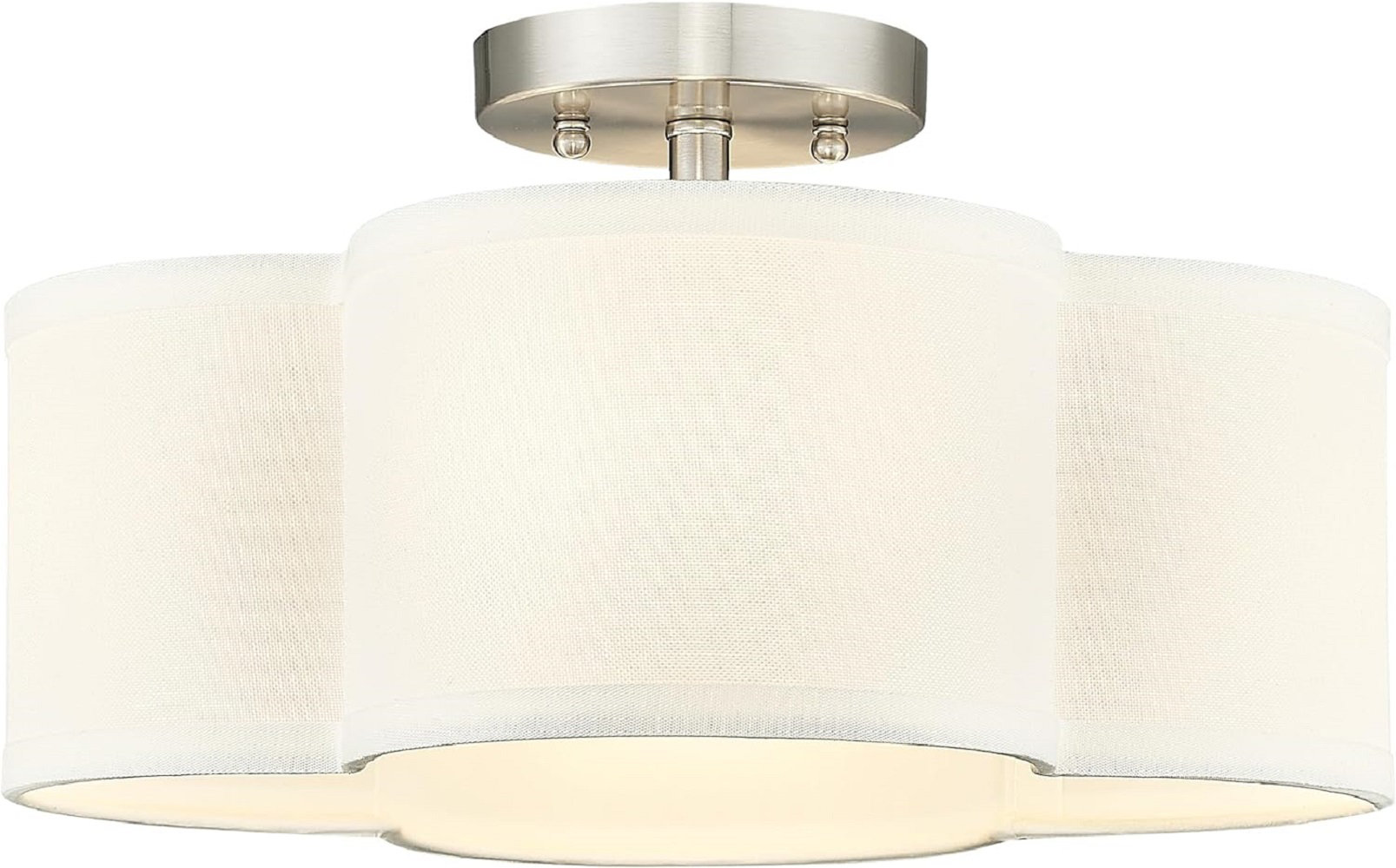 c&g home Semi Flush Mount Ceiling Light, 4-Light 14Inch Ceiling Light ...