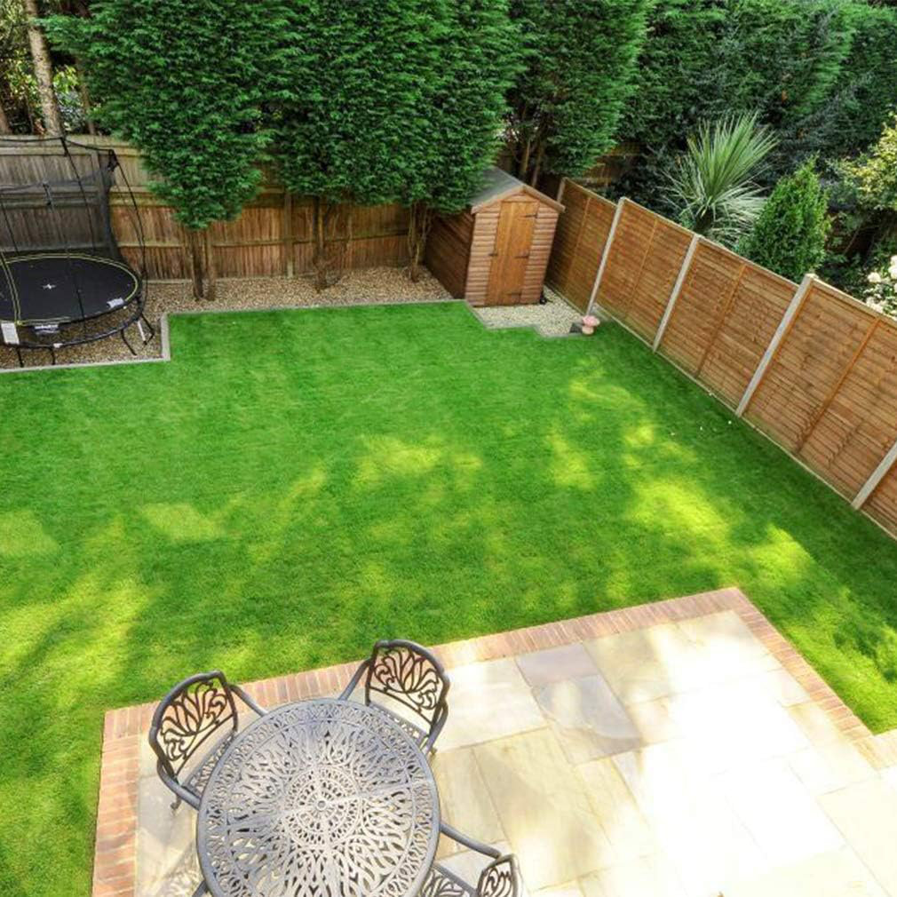 Ochine 5 Pieces Fake Grass Interlocking Artificial Turf Floor Tiles, 12 ...