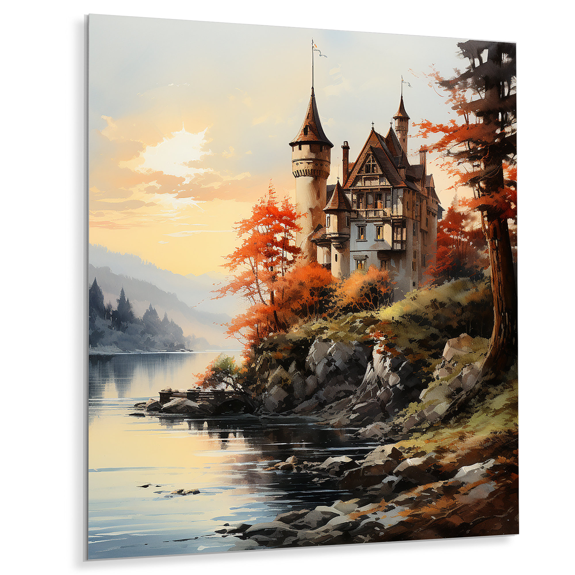 Winston Porter Castles Serenity At Sunrise - Cityscapes Metal Wall Art ...