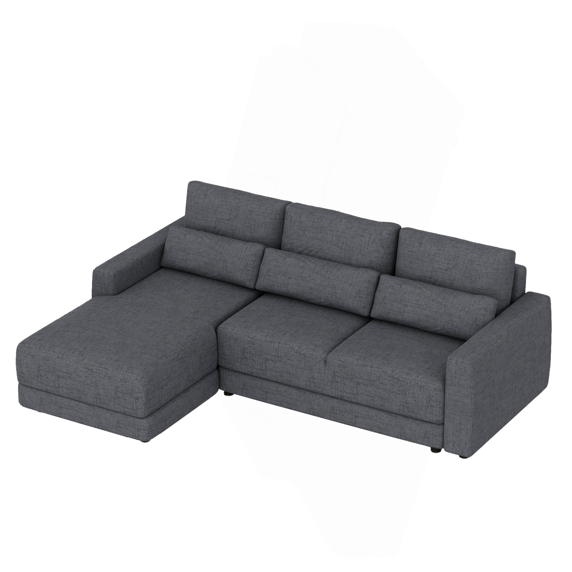 Ebern Designs L-Shaped Modular Sectional Sofa With Removable Back ...