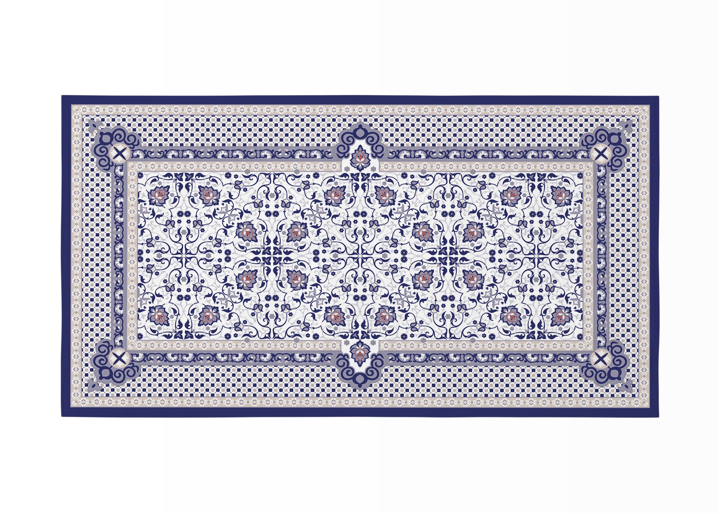 Bungalow Rose Blue And Grey Mughal Majesty Dornier Rug 84x63 | Wayfair