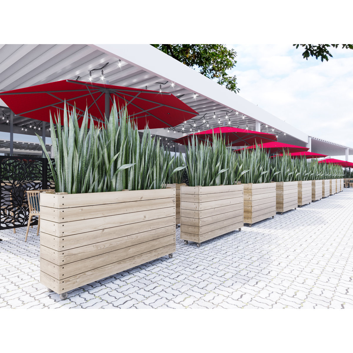 Porpora 4.2 ft. H x 6.4 ft. W Laser Cut Metal Privacy Screen Fence ...