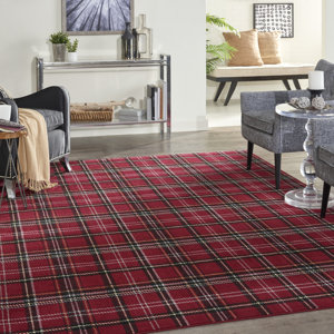Union Rustic Bo Rustic Farmhouse Red Area Rug & Reviews | Wayfair