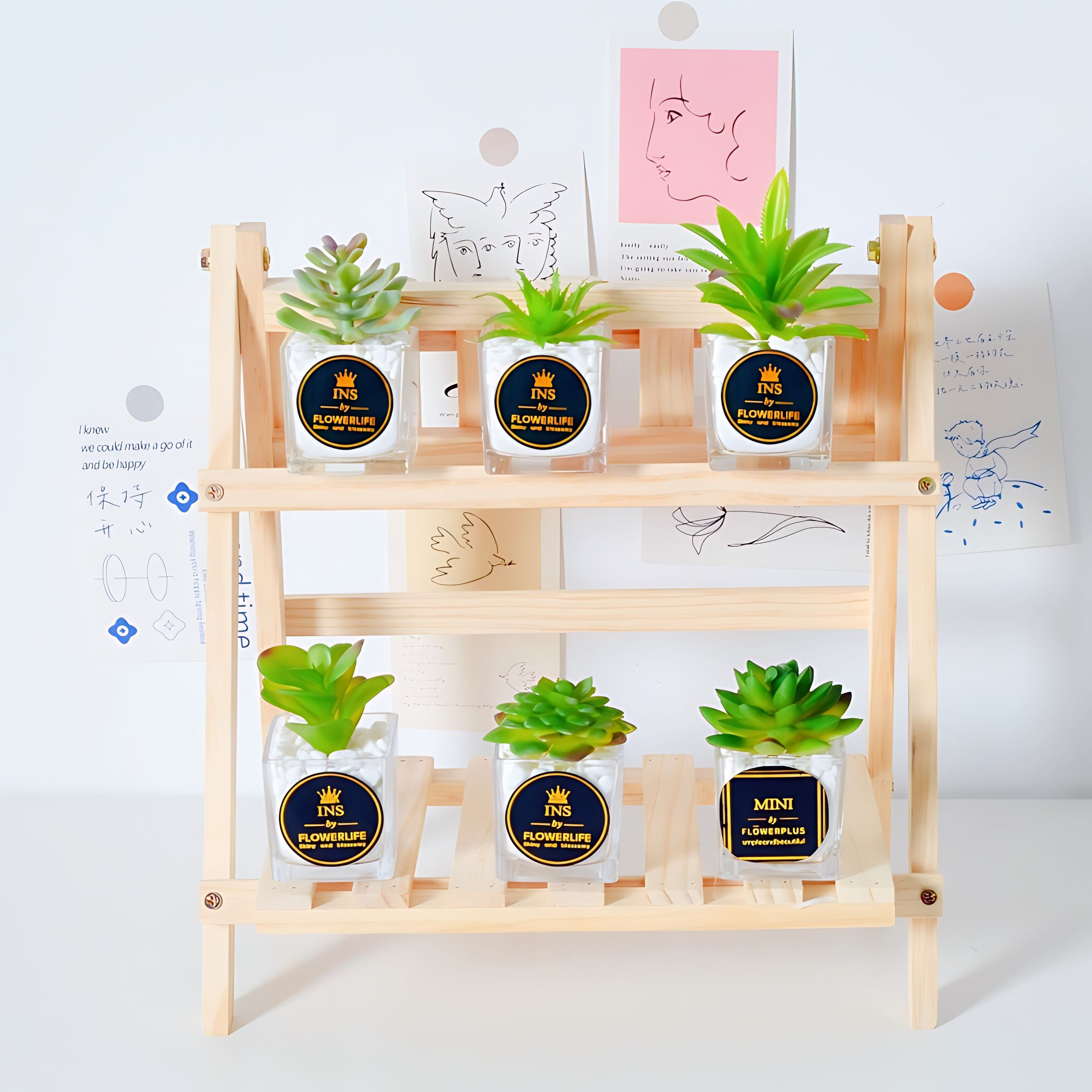 Primrue Ins Simulation Potted Plant Decoration, Green Plants ...