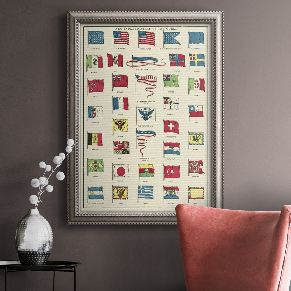 Winston Porter Flags Of All Nations I Premium Framed Canvas- Ready To ...