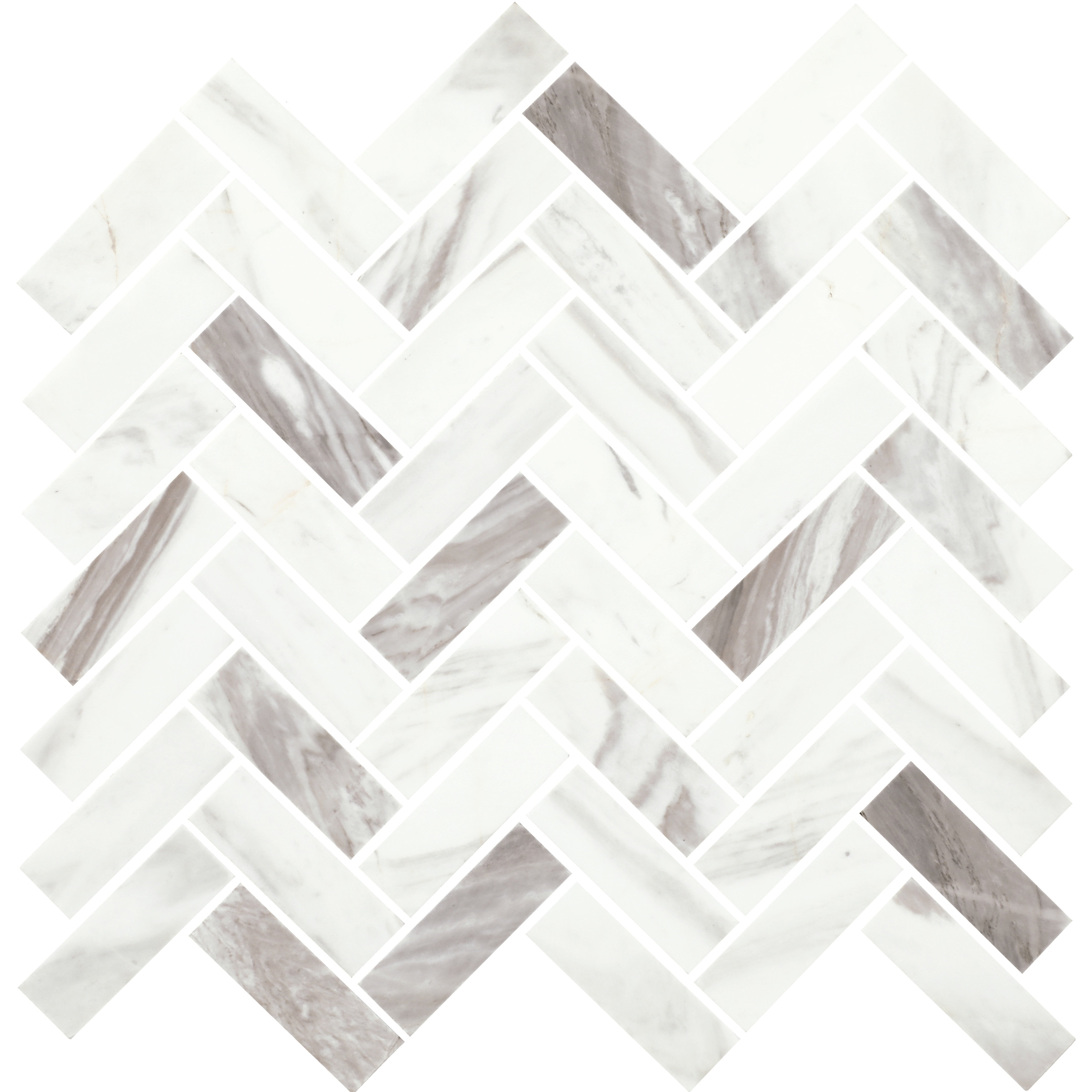 Daltile Eclessia Marble Natural Stone Herringbone Mosaic Honed (10 PCS Per Carton) (10.70 SQFT ...