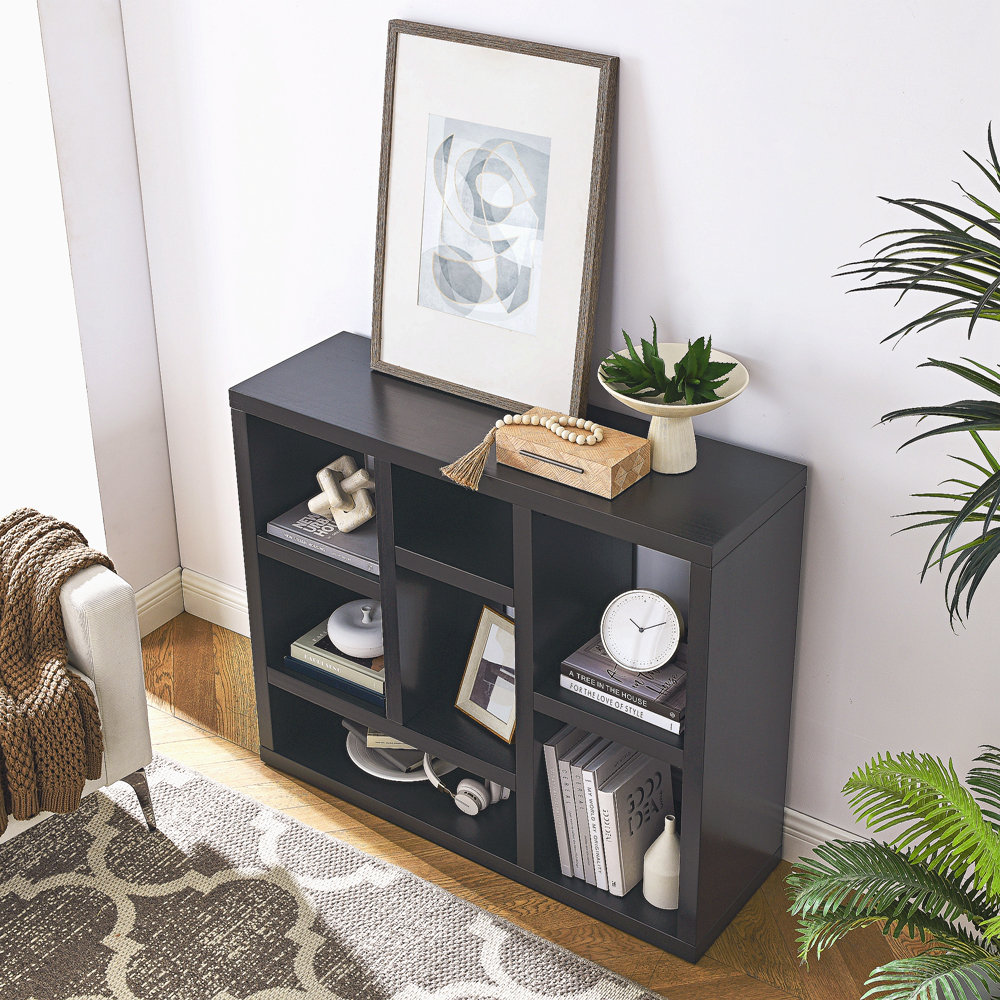Latitude Run® Open Wooden Open Shelf Bookcase, Freestanding Display ...
