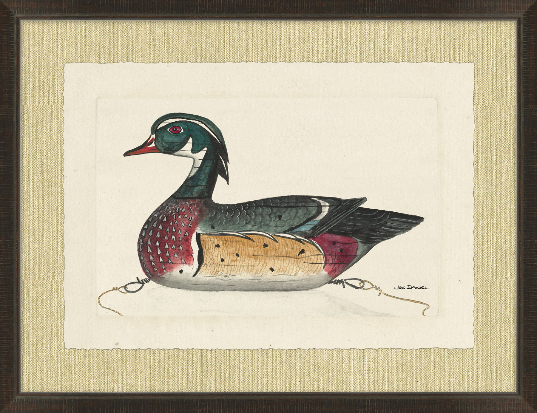 Wendover Art Group Woodland Decoy 3 - Picture Frame Painting on Paper ...