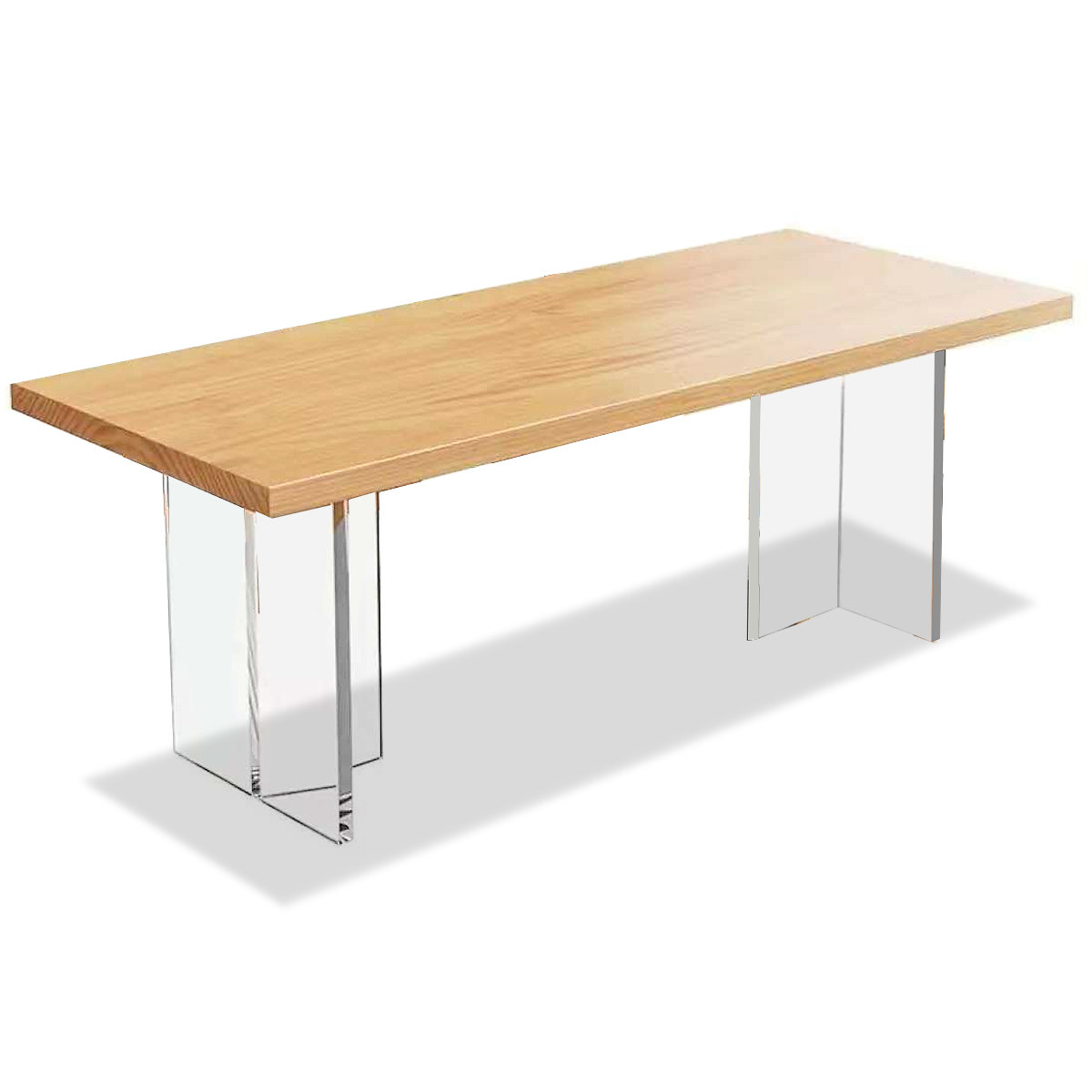 Orren Ellis Modern minimalist acrylic floating dining table | Wayfair