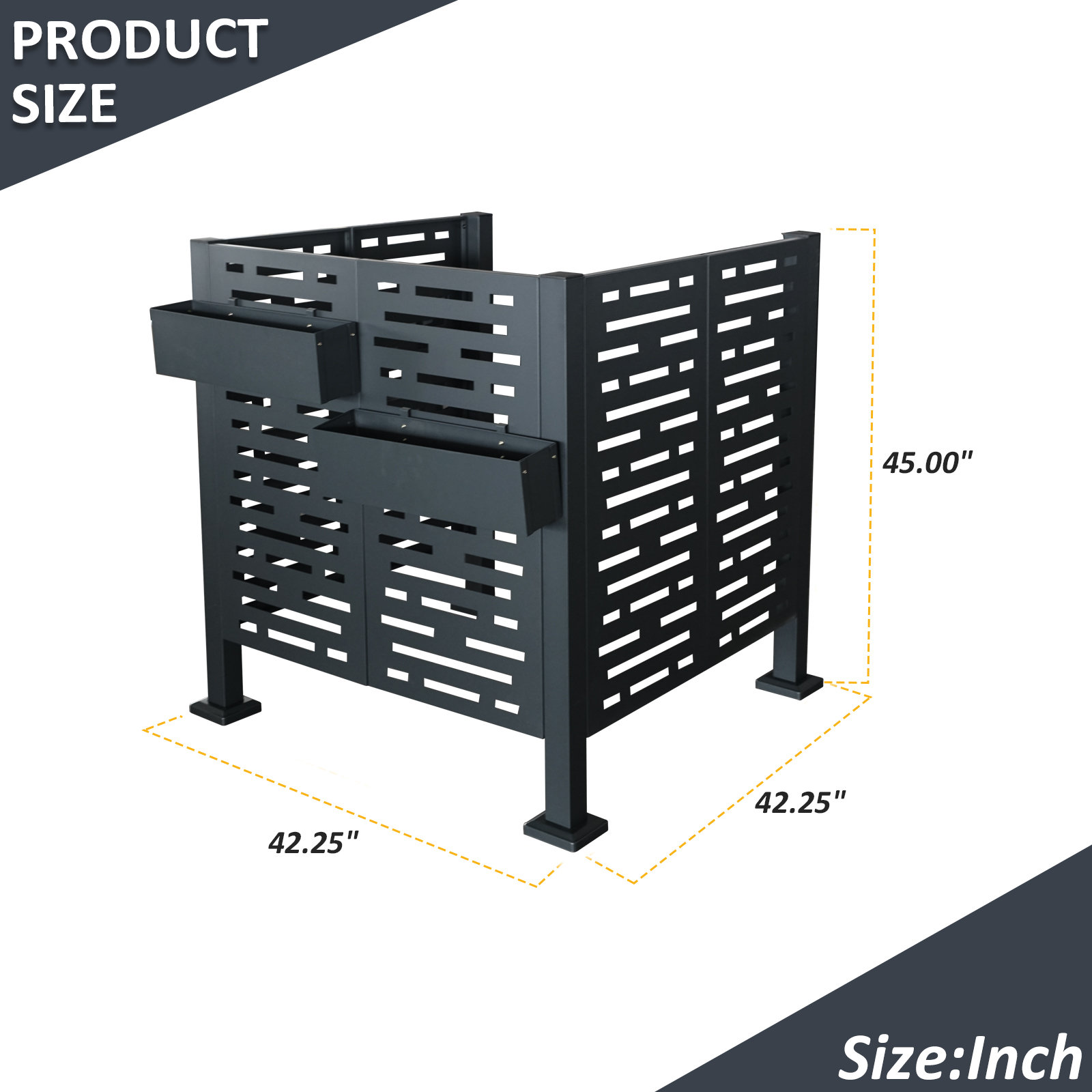 HOA.WWC 3.5x3.5 Outdoor Air Conditioner Fence Privacy Screen | Wayfair