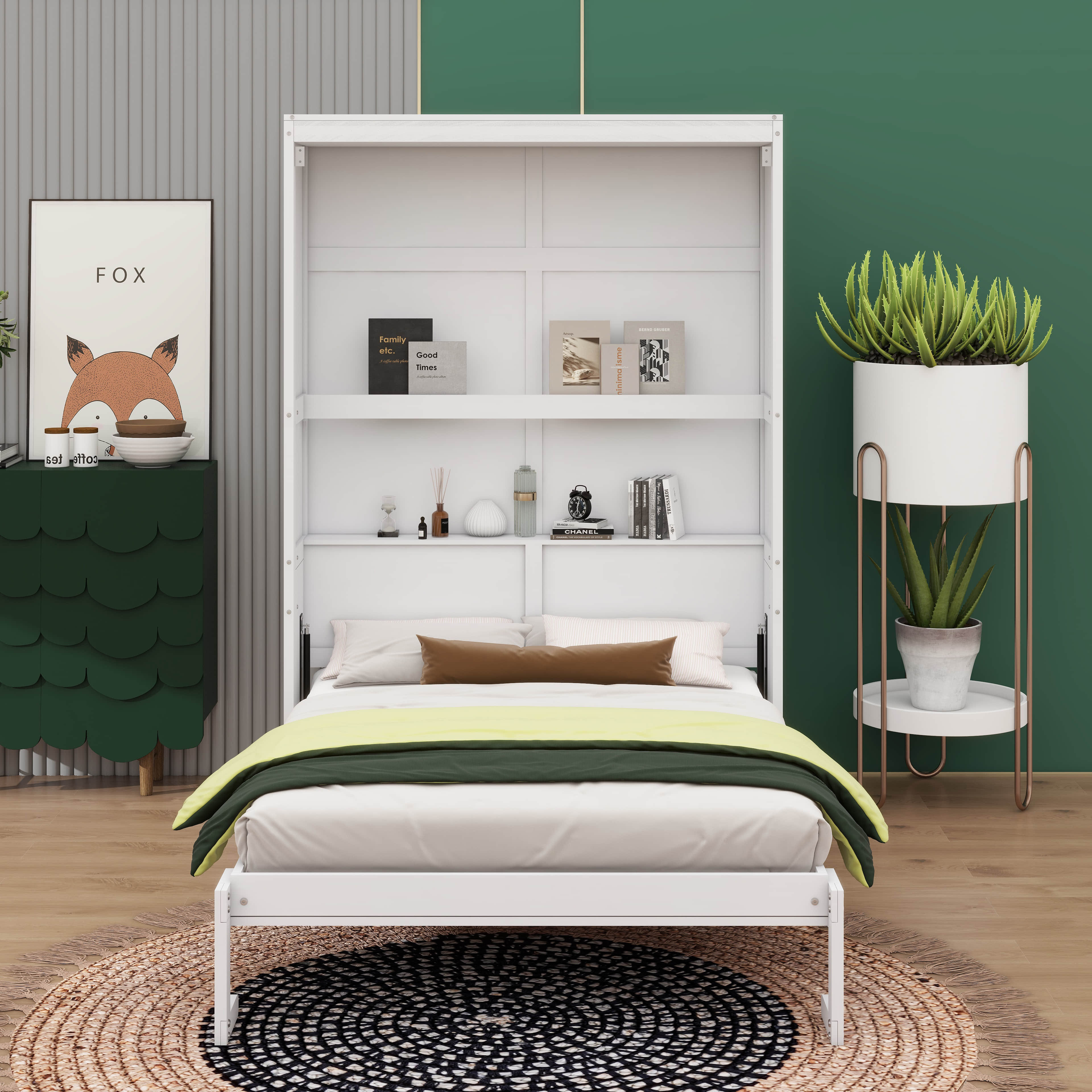 Red Barrel Studio Murphy Bed Incorporating Shelving Units - Wayfair Canada