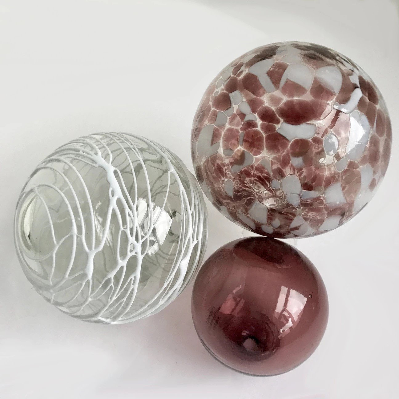 Orren Ellis Sphere Set Of 3 - Berry & White - Wayfair Canada