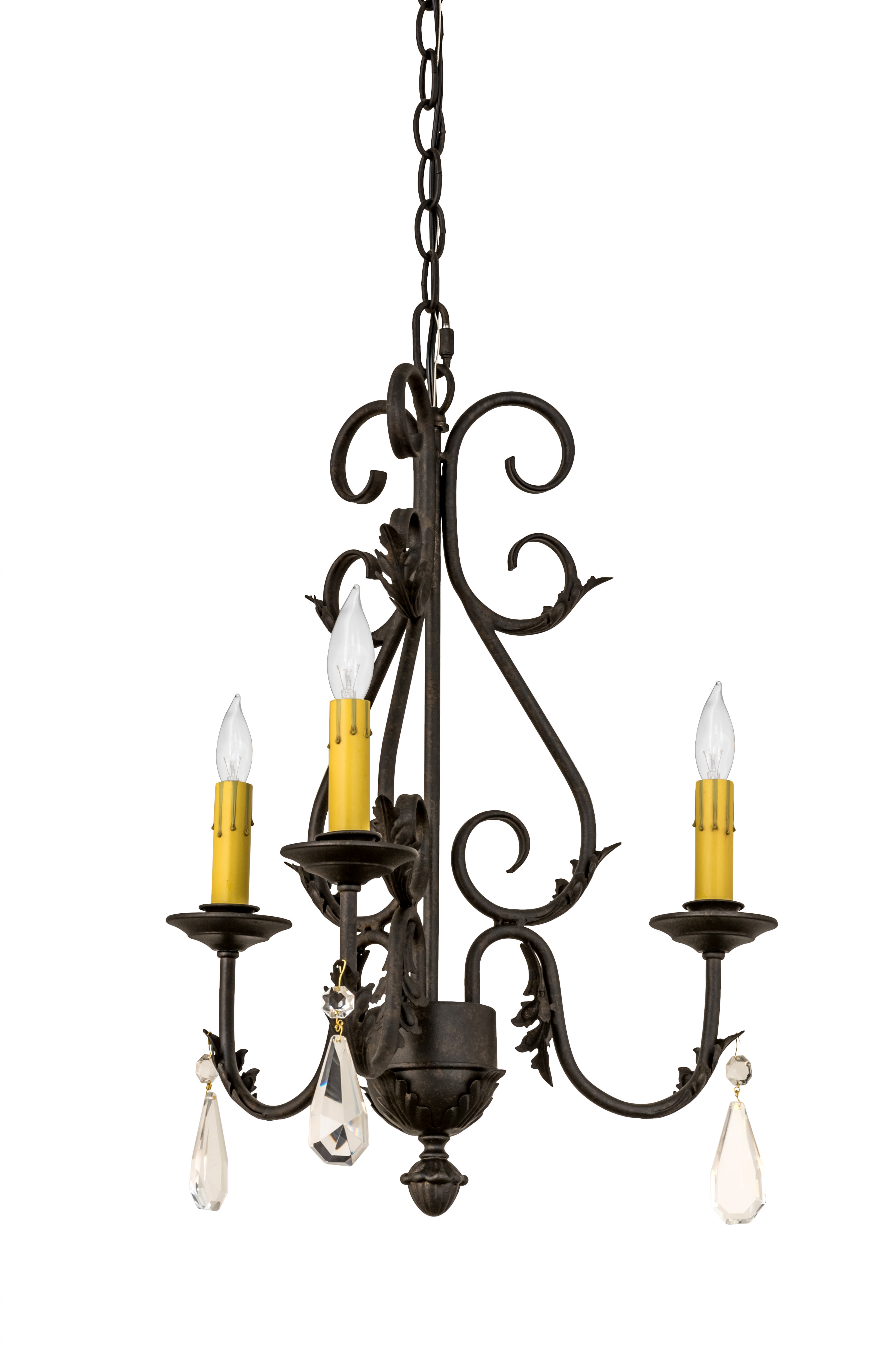 2nd Ave Lighting French Elegance 18" Wide 3 Light Chandelier | Wayfair