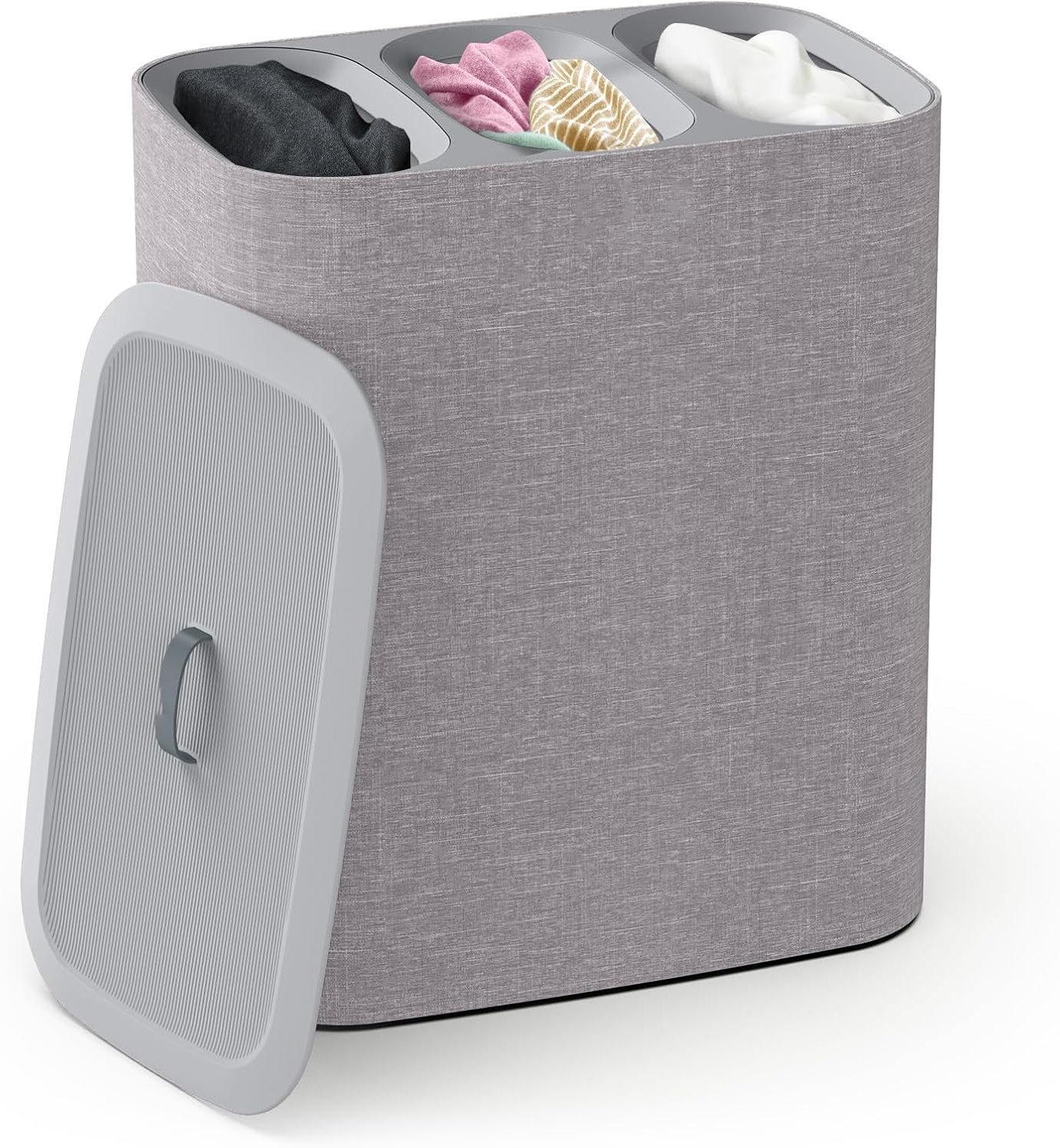 MODVAT Laundry Hamper Separation Basket with lid 3 Removable Washing ...