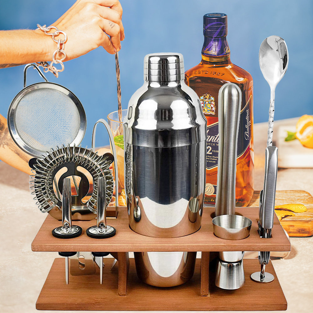 Prep & Savour Deshya Stainless Steel Bar Tool Set | Wayfair