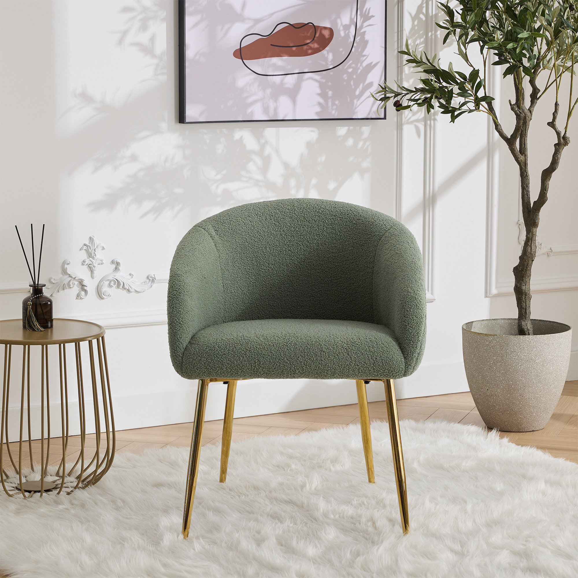 Corrigan Studio® Boucle Modern Dining Chair Set | Wayfair