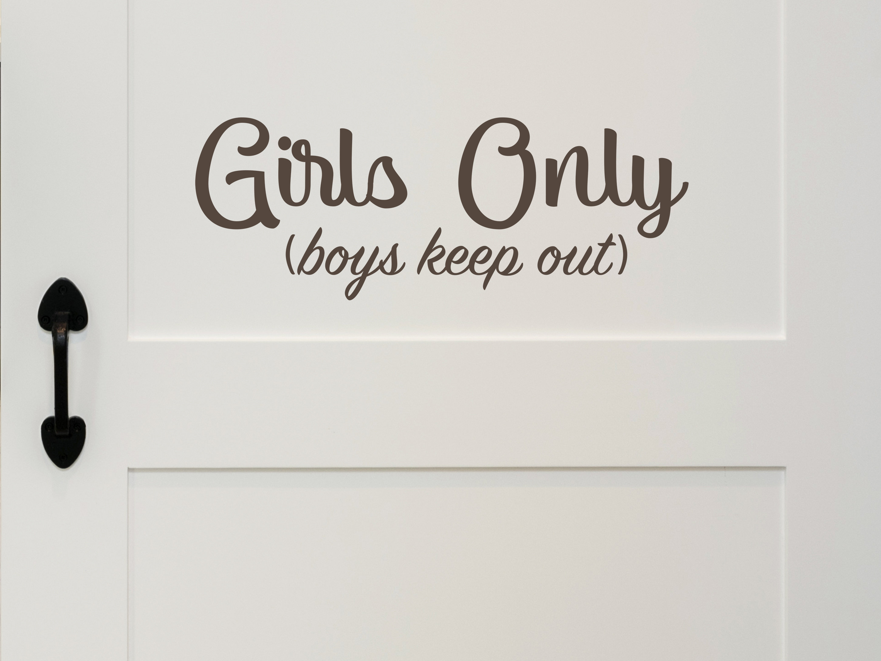 Trinx Boys Keep Out Girls Only Cursive | Wall Decal For Kids - Wayfair ...