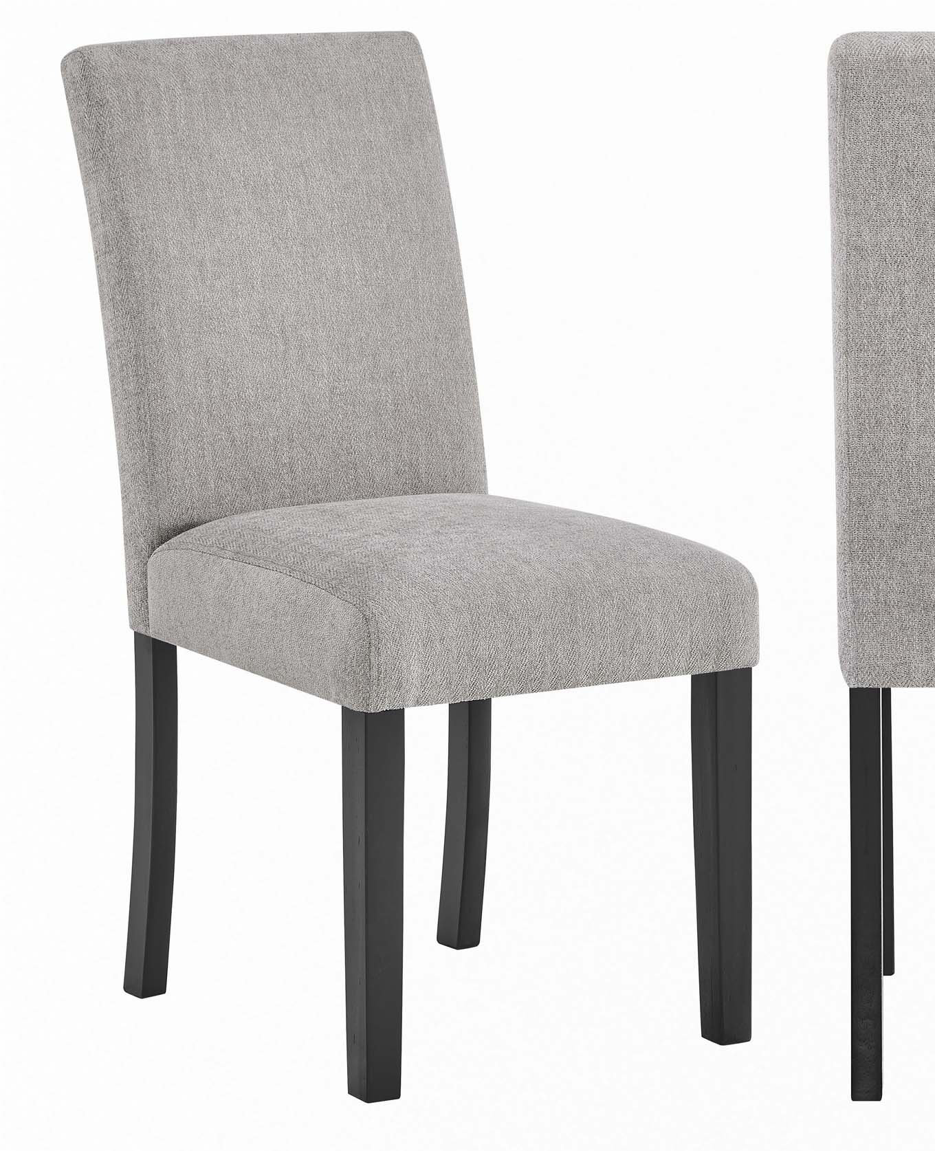 GRILLO HOME 4Pc Contemporary Parson Style Chairs Fabric Wooden Dining ...