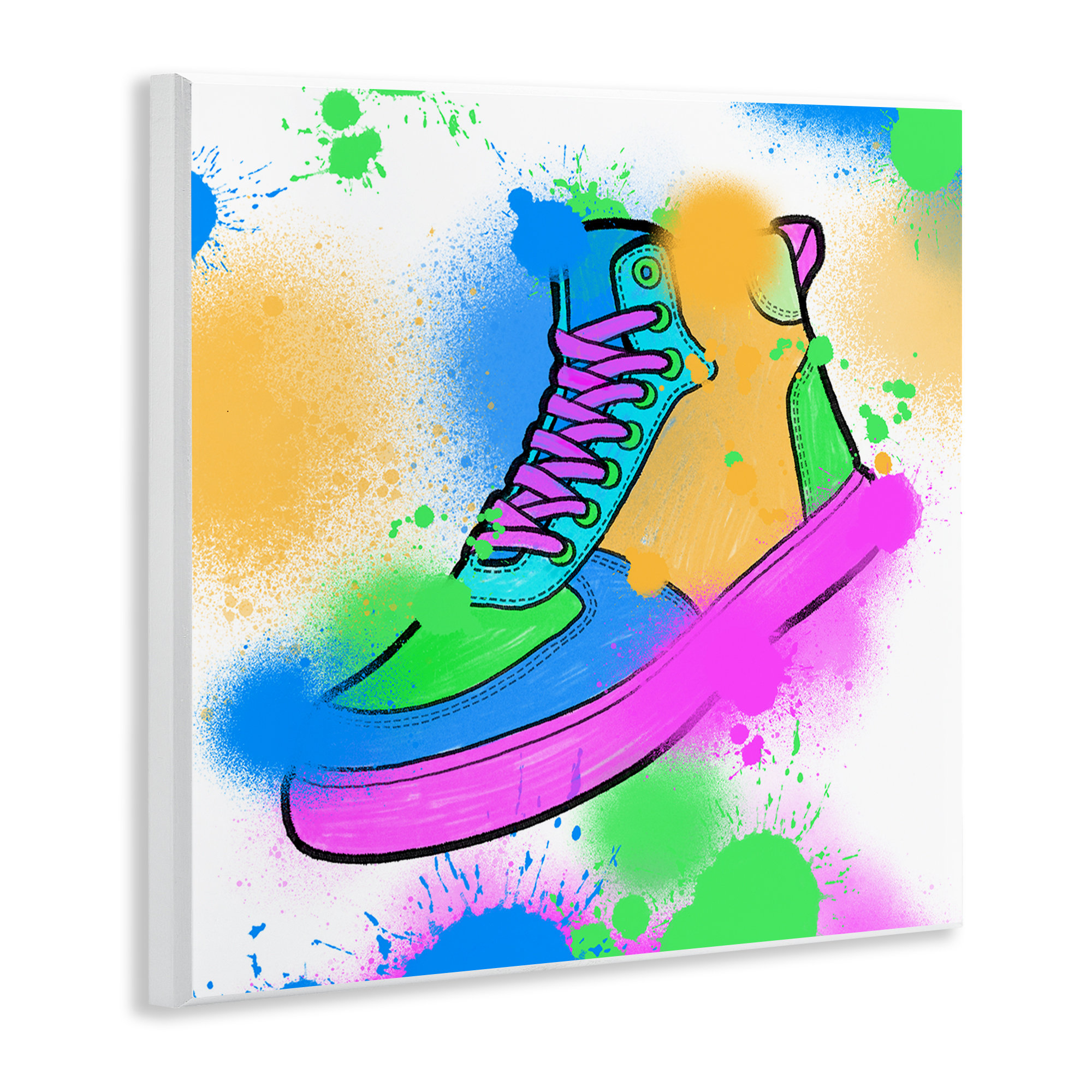 Wrought Studio™ Splattered Cool Sneakers Wall Plaque Art by Marcus ...