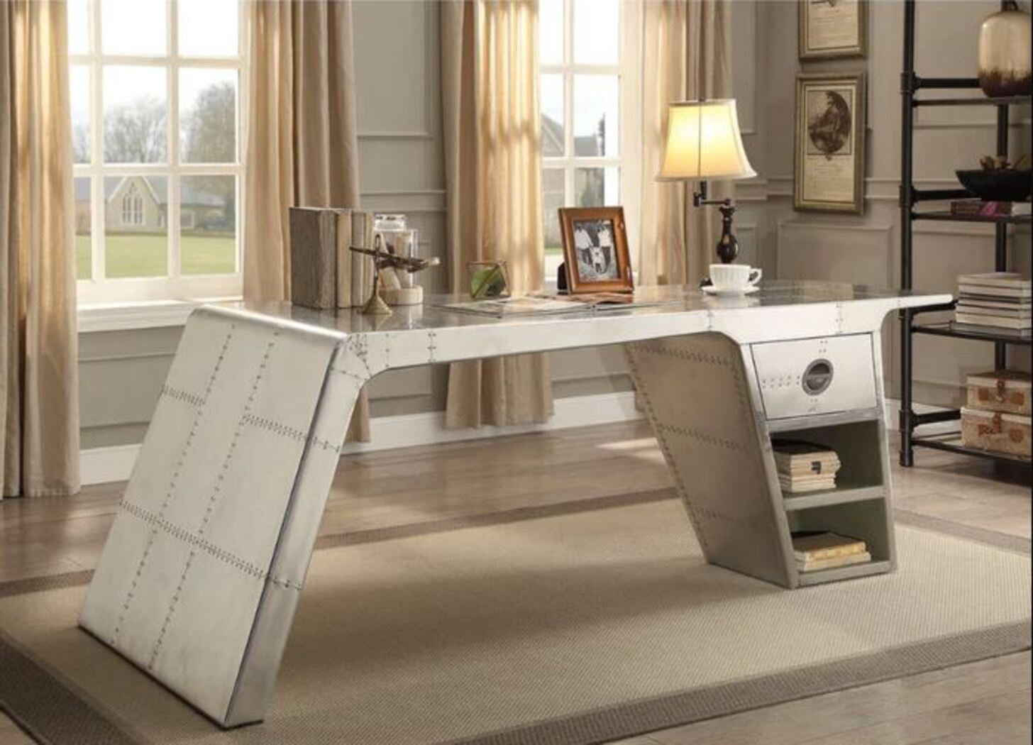 VK LLC Tiara Metal Office Desk | Wayfair