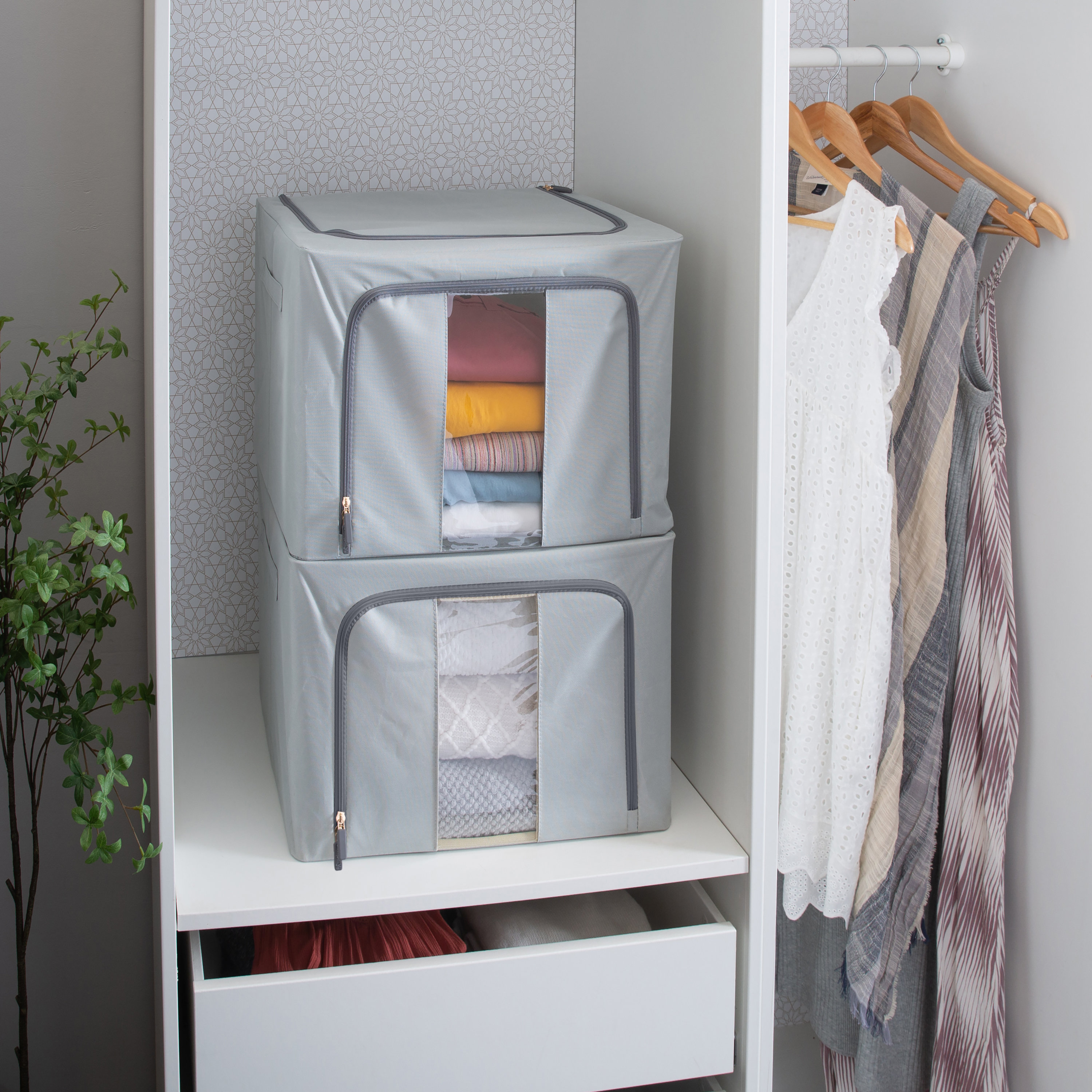 Simplify Collapsible Storage Box in Grey - Wayfair Canada