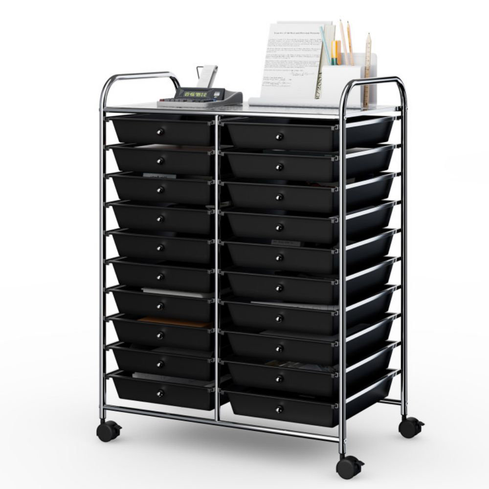 Rebrilliant 20 Drawers Rolling Storage Cart Studio Organizer | Wayfair