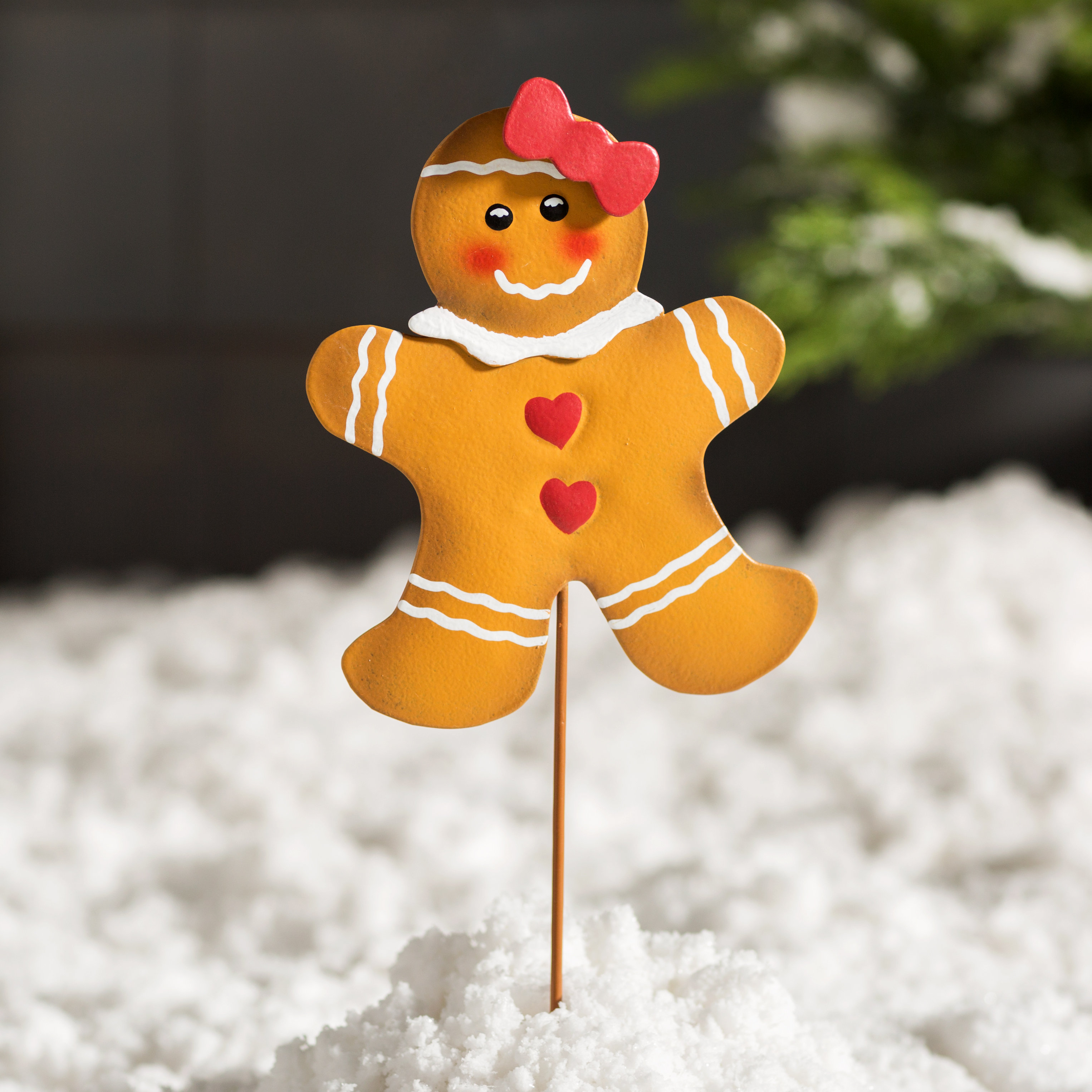 Worth Imports Metal Christmas Gingerbread Man on Stake & Reviews | Wayfair