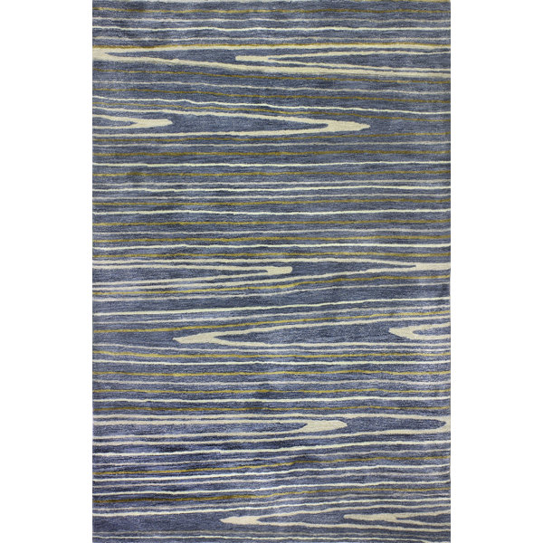 Dovecove Aitkin Handmade Azure Rug & Reviews | Wayfair